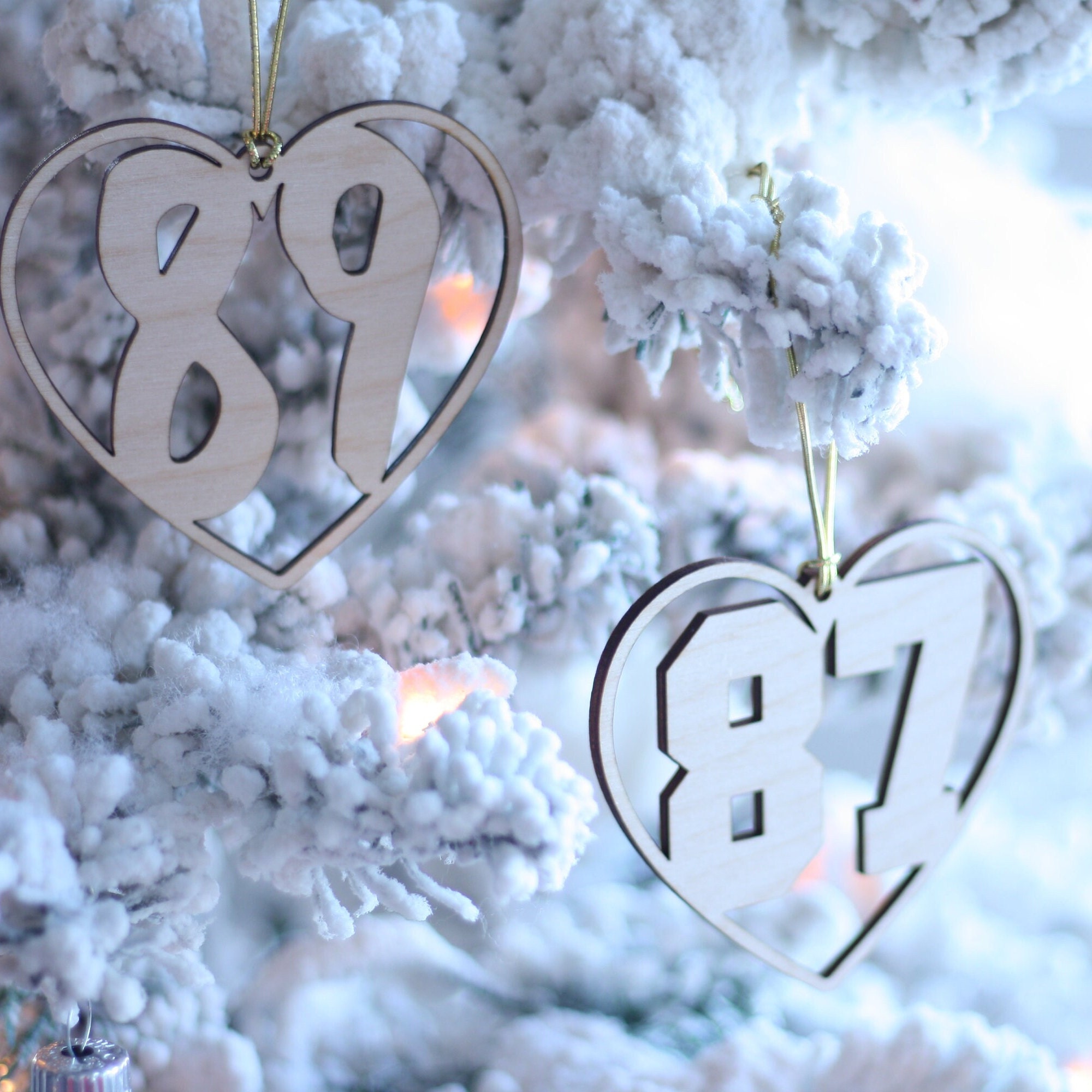 Taylor & Travis Laser Cut heart 89 and 87 Wood Ornament Set, Swiftie ...