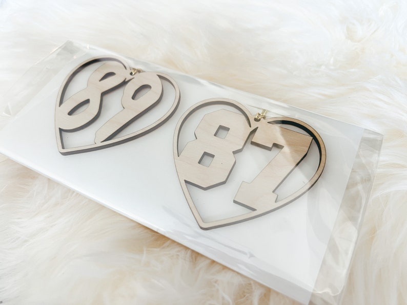 Taylor & Travis Laser Cut heart 89 and 87 Wood Ornament Set, Swiftie ...