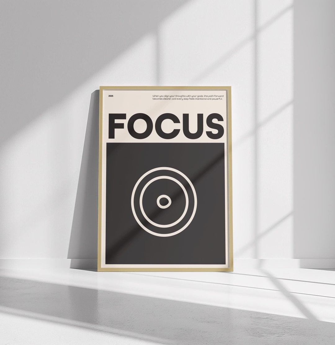 FOCUS Print | Custom Typographic Poster | Cool Wall Art | Type Poster ...