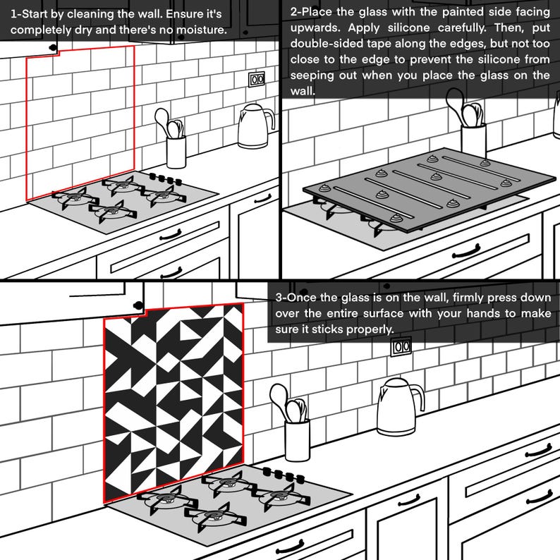 Arena Bronco Rider Glass Backsplash, Tempered Glass Kitchen Backsplash ...