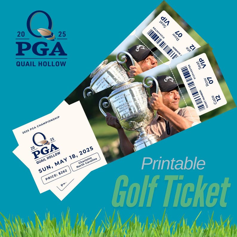 Printable Golf Tour Ticket, Surprise Golf Ticket, Golf Tour ...