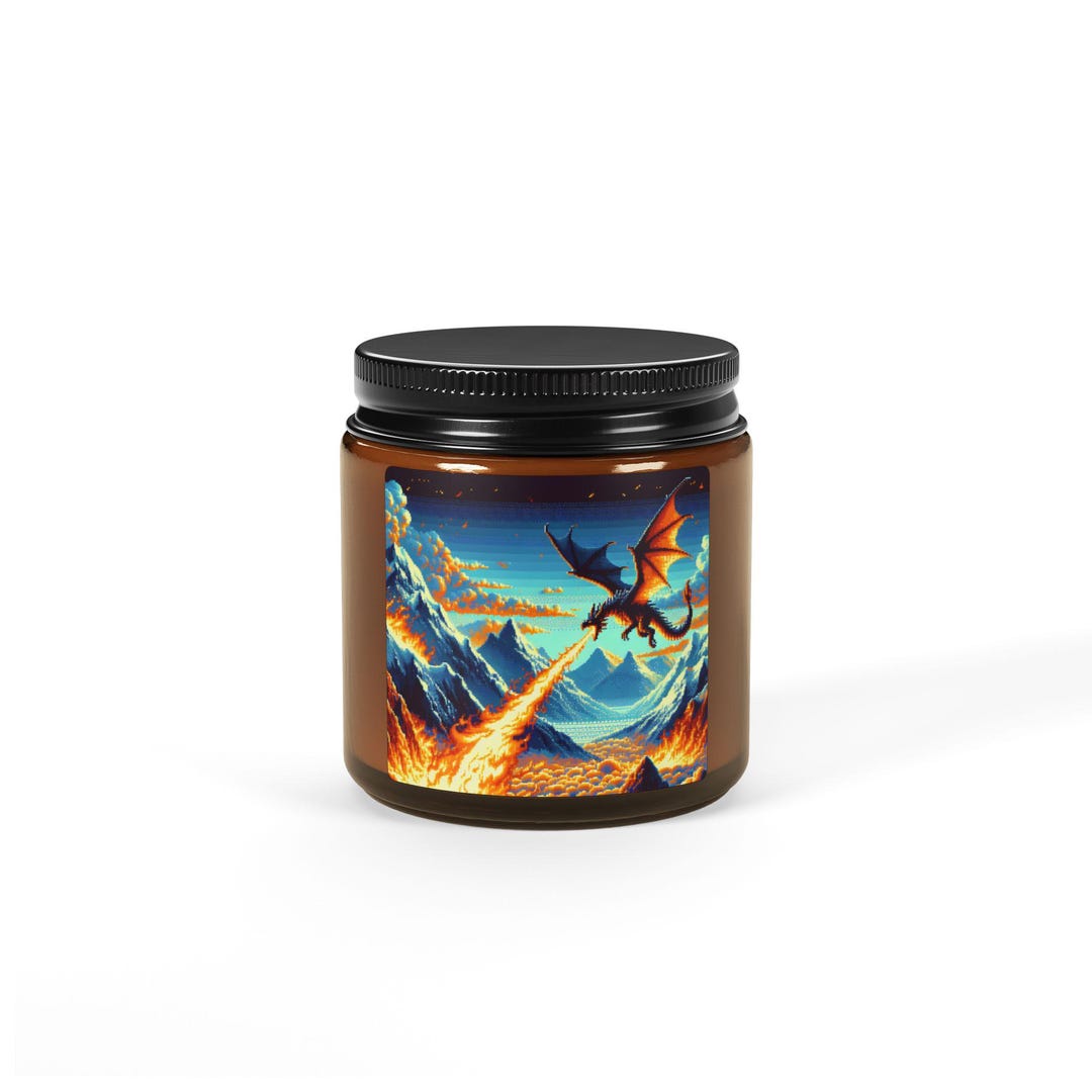 Soy Candle, Retro RPG Dragon, Dragon Candle, D&D Decor, Dungeons and ...