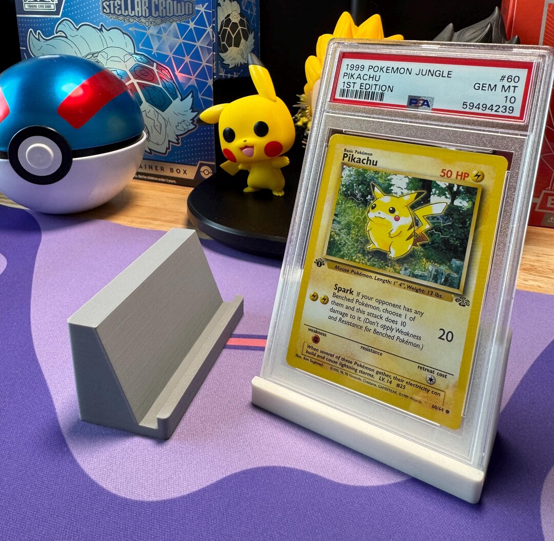 Pokémon PSA Card Display Stand 3D Printed Holder for Graded Cards - Etsy