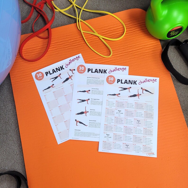 30-day Plank Challenge: Core Workout Plan (instant Download) - Etsy
