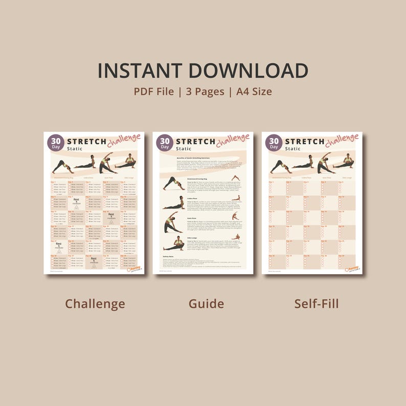 30 Day Stretch Challenge | Stretching Challenge | Stretch Routine ...