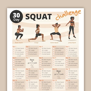 30-day Squat Challenge | Fitness Workout Plan | Digital Workouts ...
