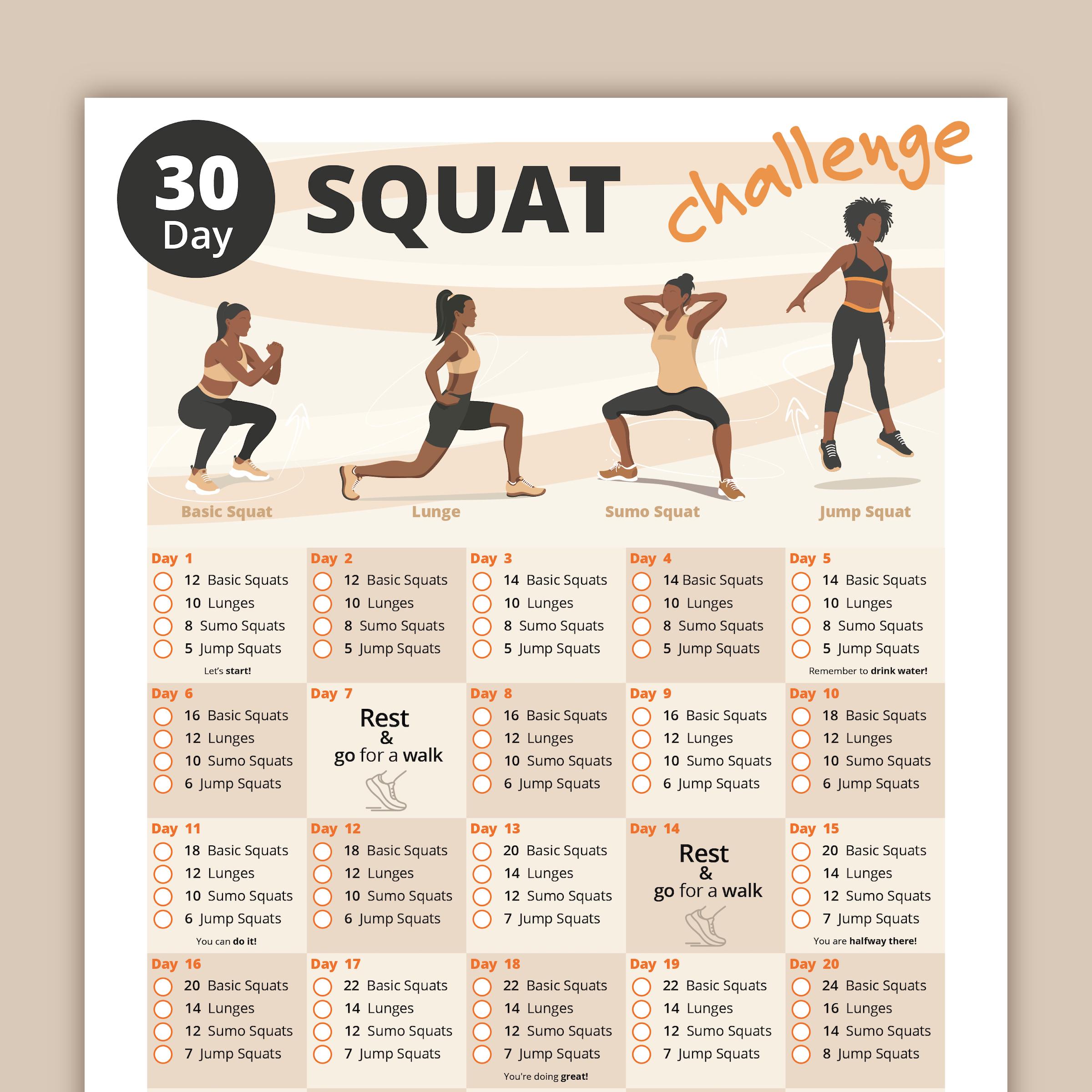 30 Day Squats For Women