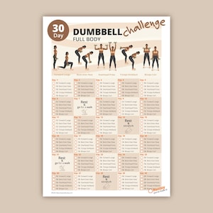 30 Day Dumbbell Full Body Challenge | Full Body Workout Plan | Dumbbell ...