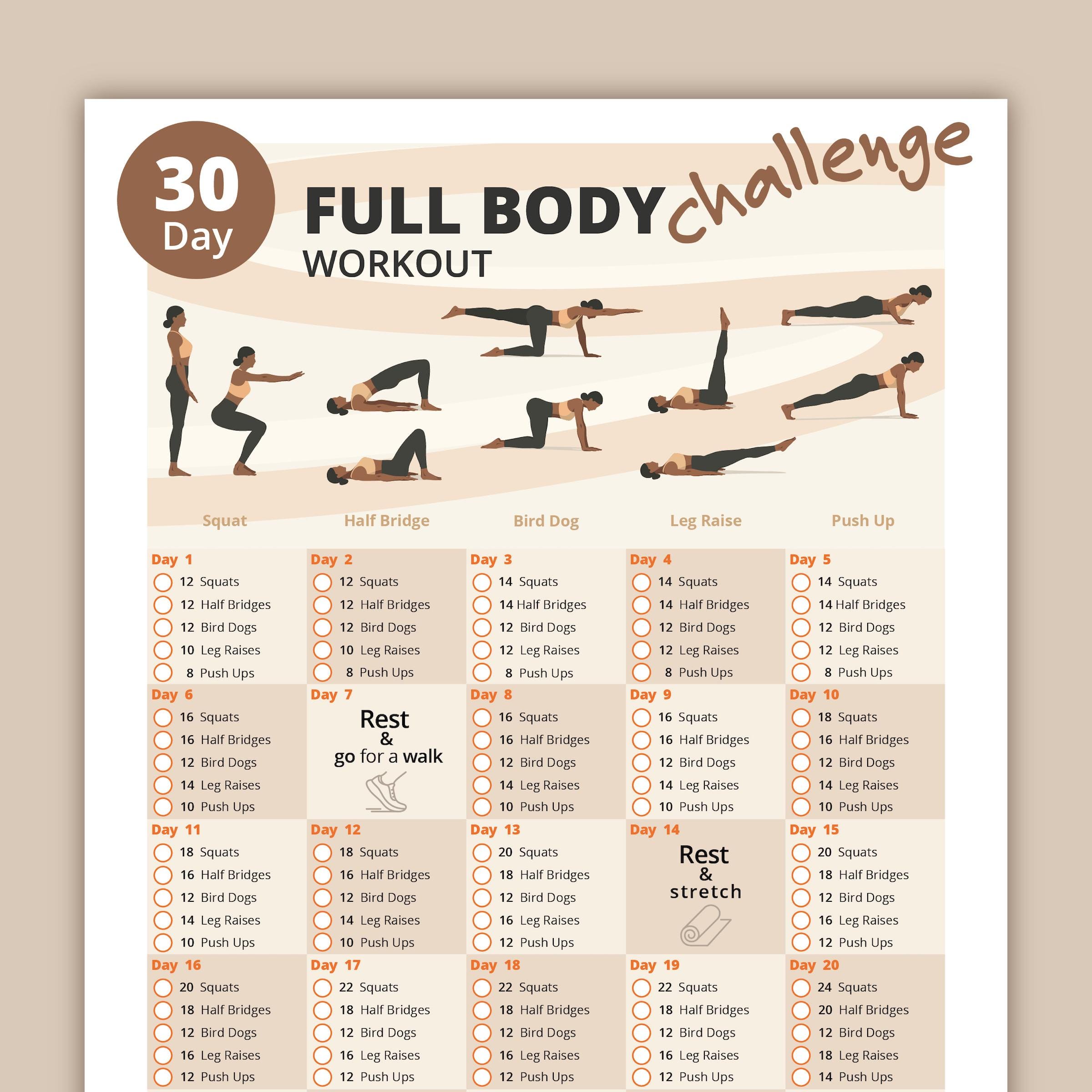 30 Day Full Body Workout Challenge | Full Body Workout Plan ...