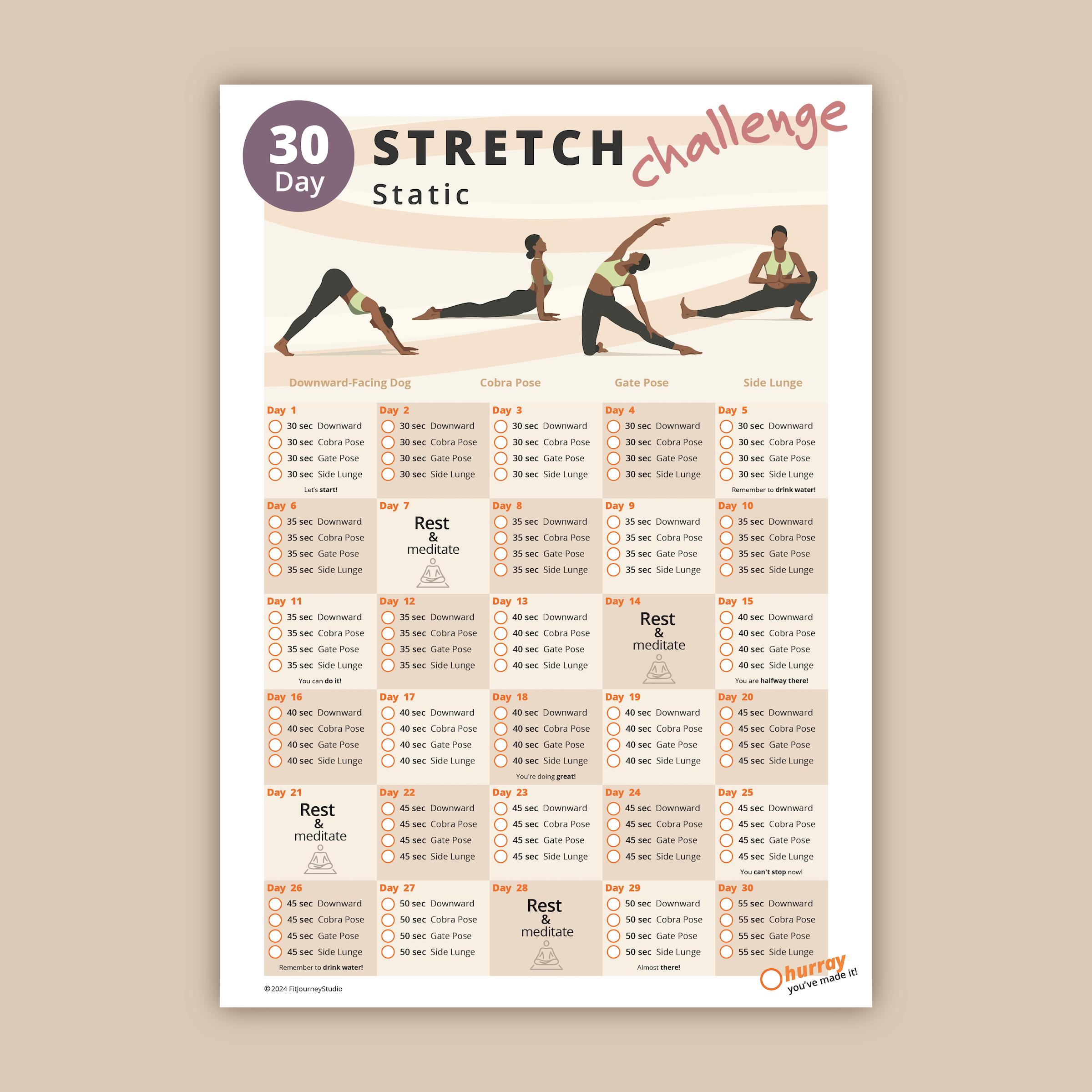 30 Day Workout Challenge Bundle | Home Workout Plan I Bodyweight ...