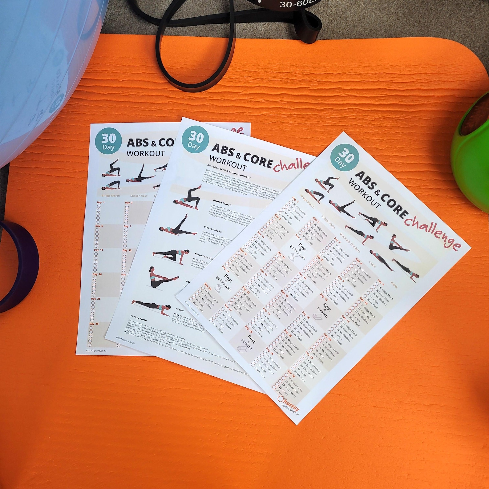 30 Day Abs and Core Workout Challenge | Core Workout Plan | Strengthen ...