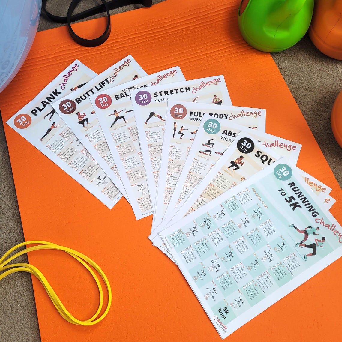 30 Day Seated Arm Workout Challenge | Chair Exercise Guides I Printable ...