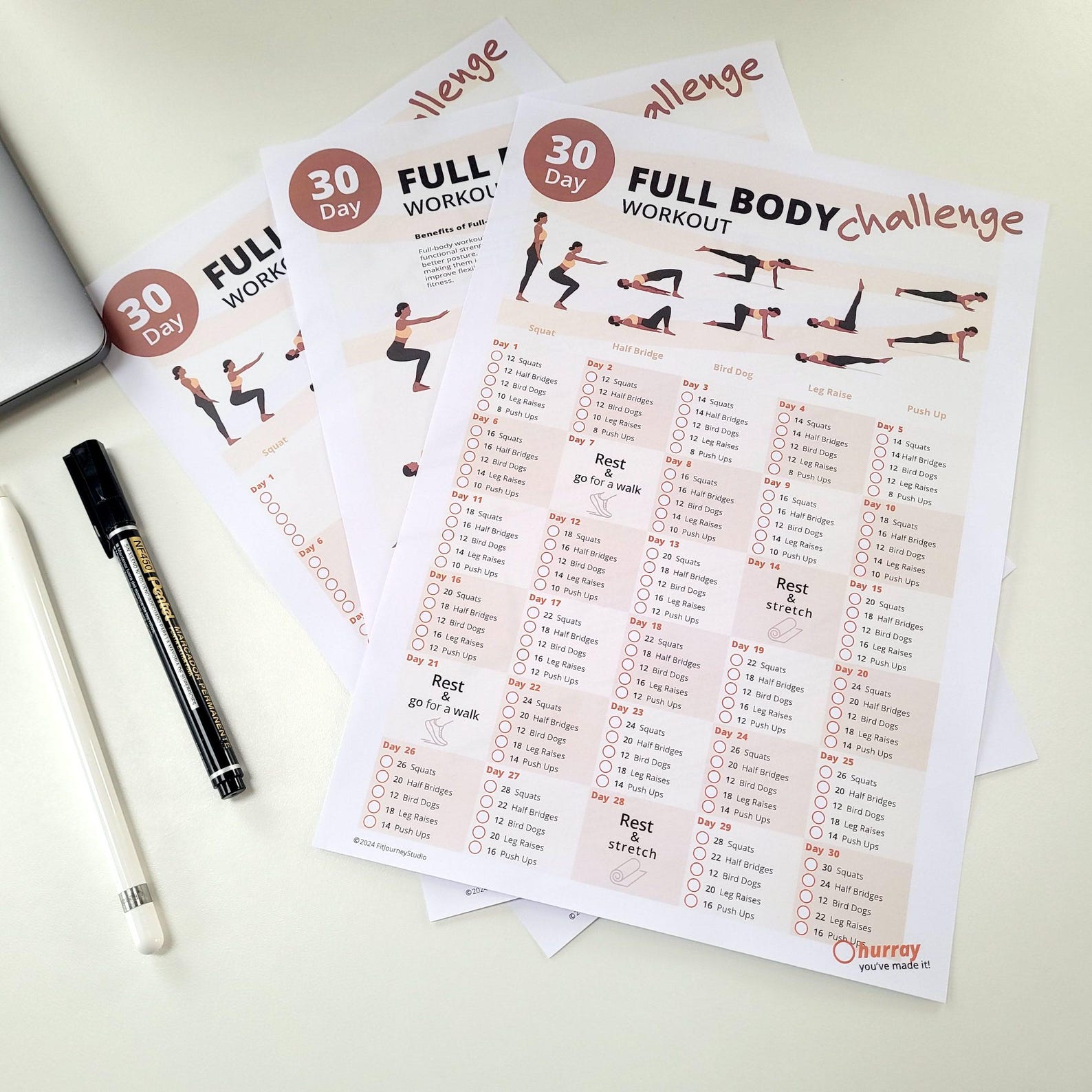 30 Day Full Body Workout Challenge | Full Body Workout Plan ...