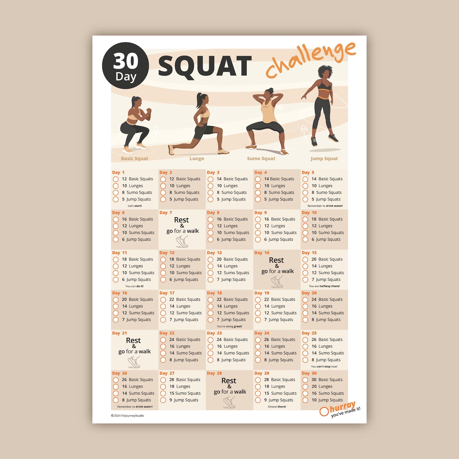 30-day Squat Challenge | Fitness Workout Plan | Digital Workouts ...