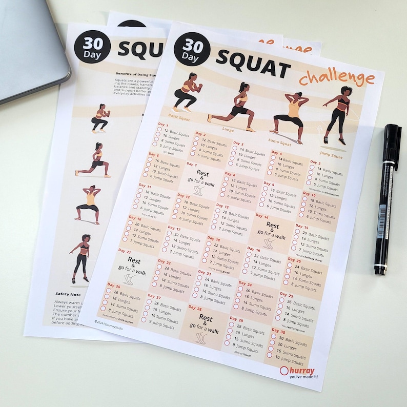 30-day Squat Challenge | Fitness Workout Plan | Digital Workouts ...