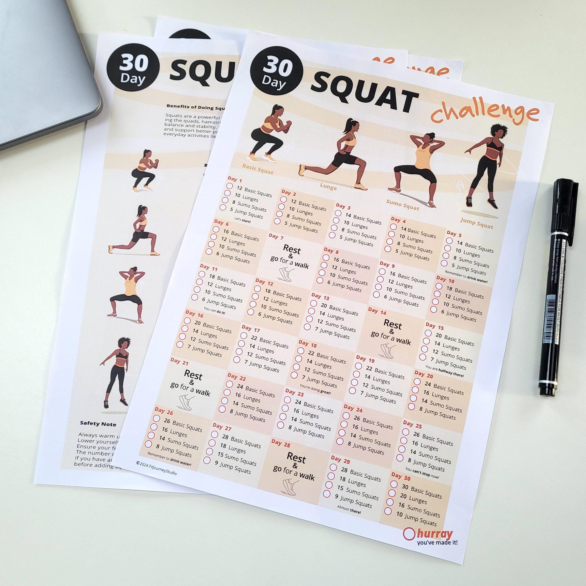 30-day Squat Challenge | Fitness Workout Plan | Digital Workouts ...