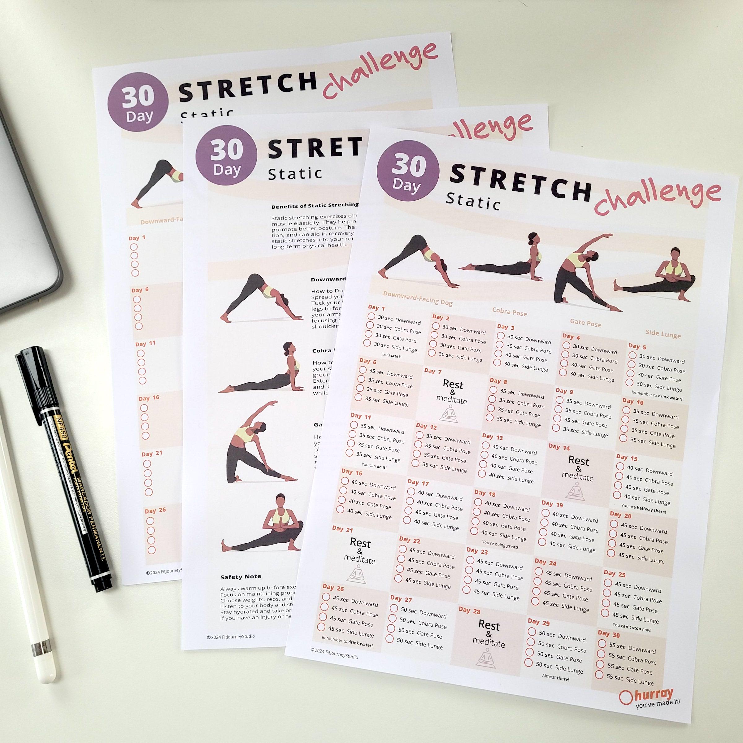 30 Day Stretch Challenge | Stretching Challenge | Stretch Routine ...