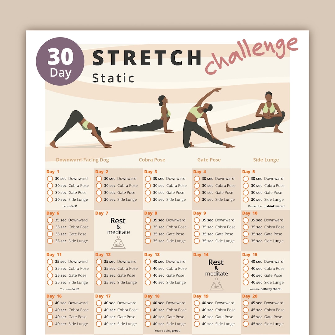 30 Day Stretch Challenge | Stretching Challenge | Stretch Routine ...