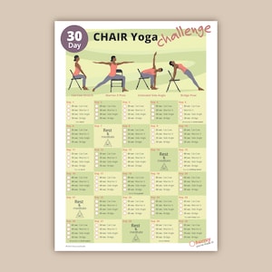 30-day Chair Exercise Challenge Bundle – 5 Printable PDF Workouts ...
