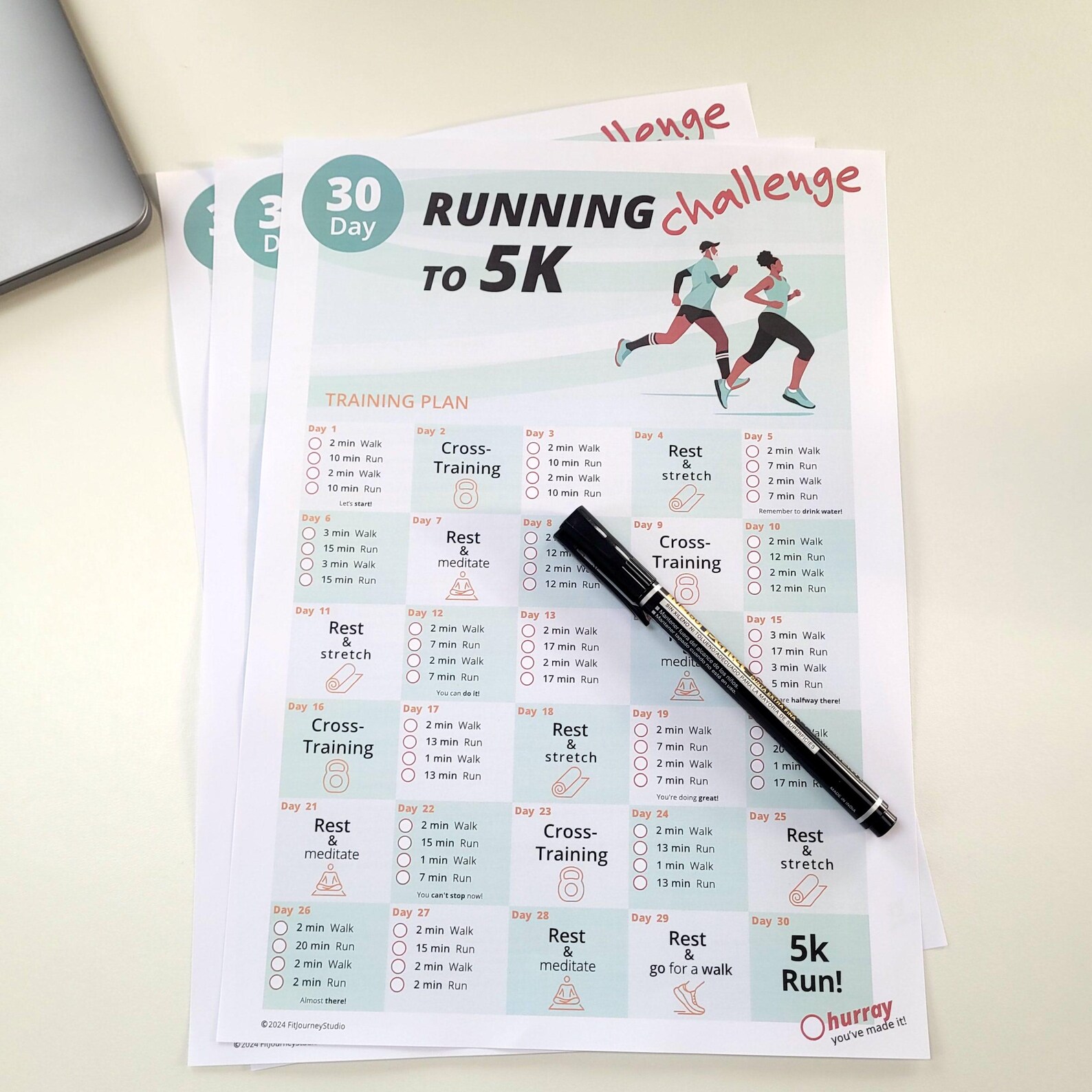 30 Day Running 5K Challenge | Running Challenge | 5K Running Tracker ...