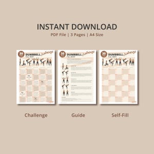 30 Day Dumbbell Full Body Challenge | Full Body Workout Plan | Dumbbell ...