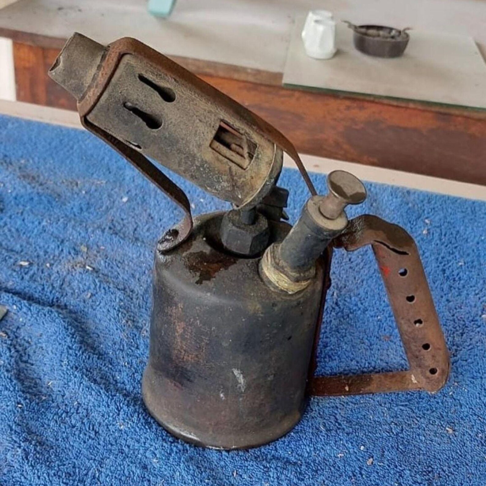 Kerosene Burner Lamp - One-of-a-kind Handmade Antique Kerosene Burner ...