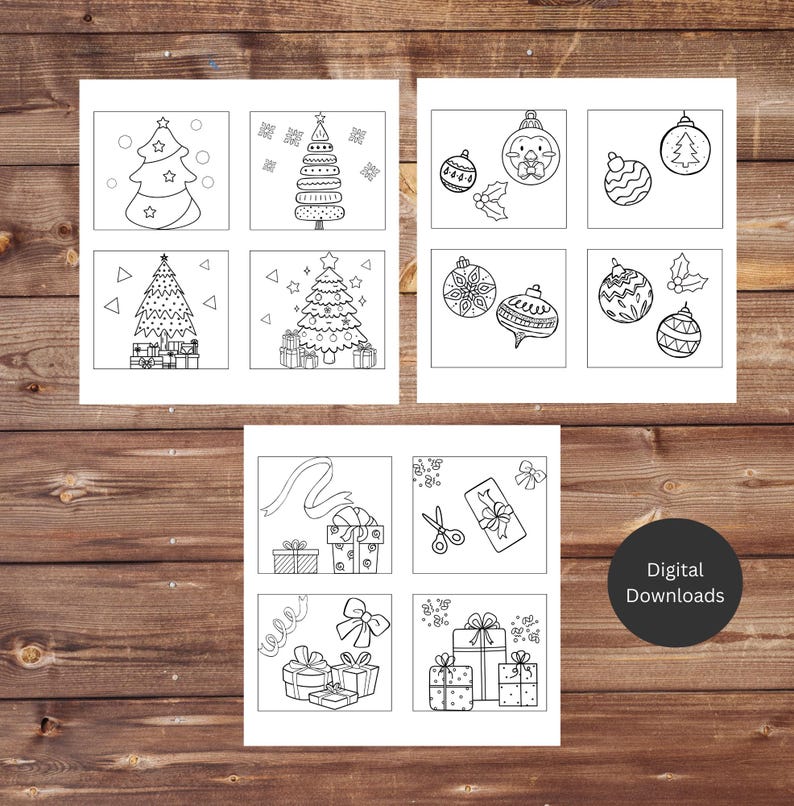 Coloring Pages - Christmas - Digital Downloads - Etsy