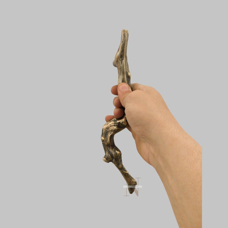 Rustic Solid Brass Branch Handle - Handmade Cabinet Door Pull - Etsy
