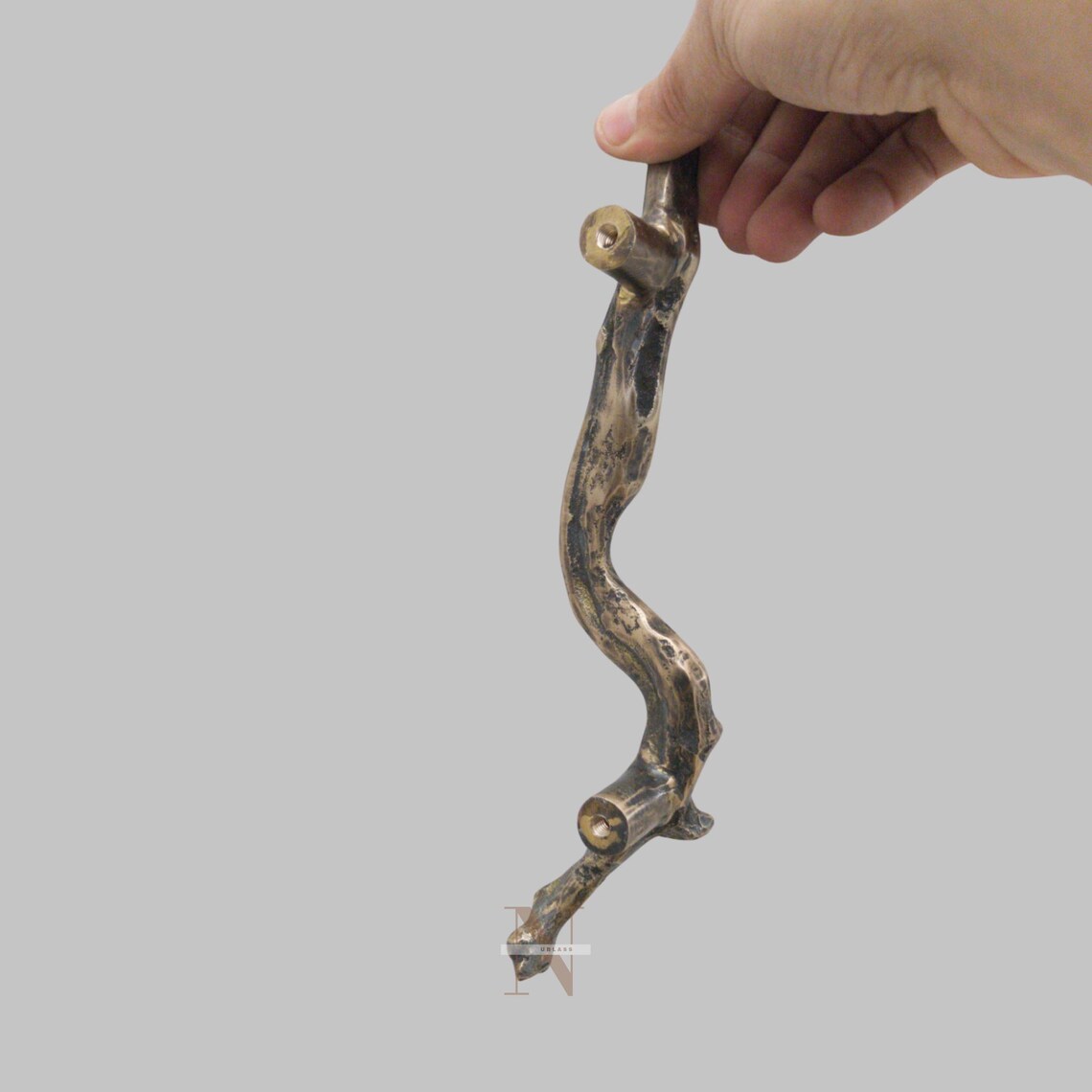 Rustic Solid Brass Branch Handle - Handmade Cabinet Door Pull - Etsy