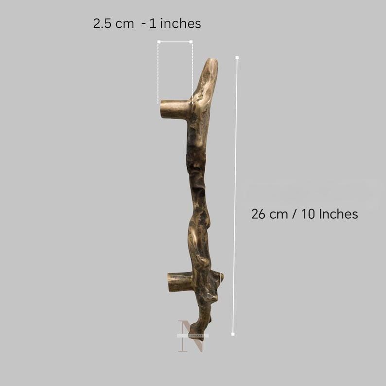 Rustic Solid Brass Branch Handle - Handmade Cabinet Door Pull - Etsy