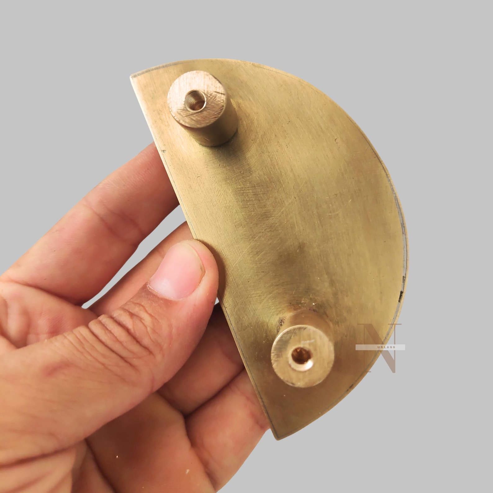 Solid Brass Half-moon Cabinet and Door Handles – Handcrafted Circular ...
