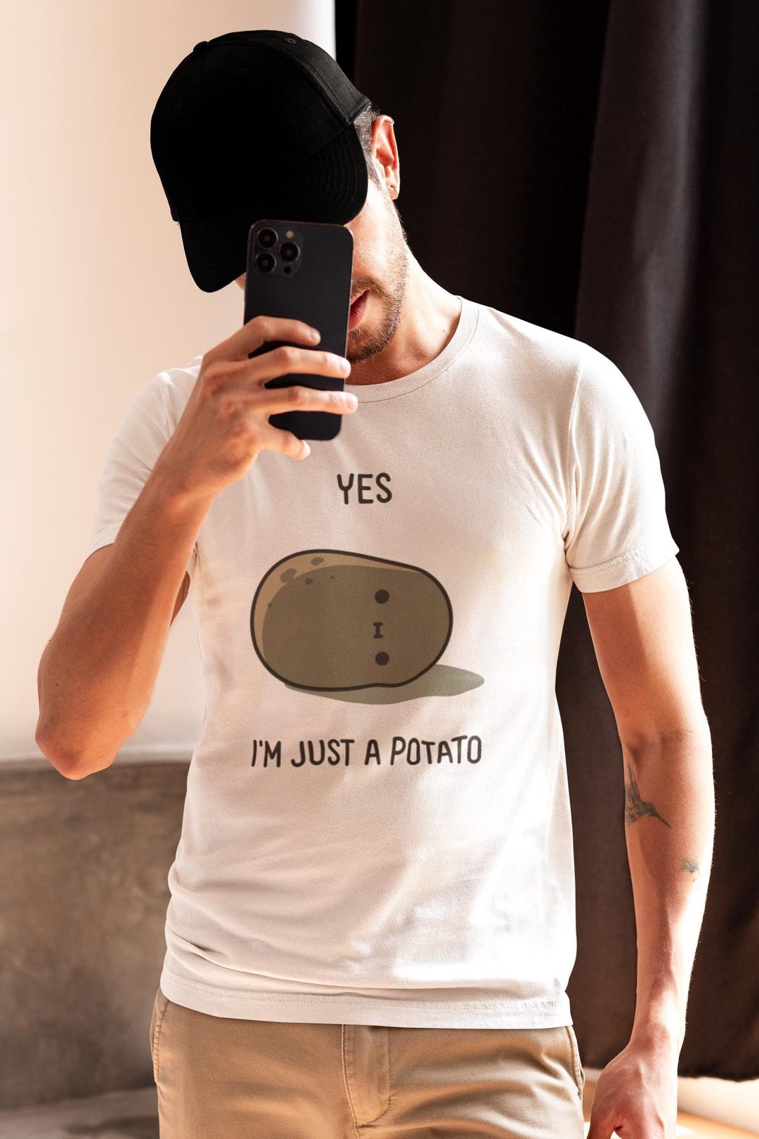 Yes I' M Just a Potato ! Hilarious Meme T-shirt - Trendy Social Media ...