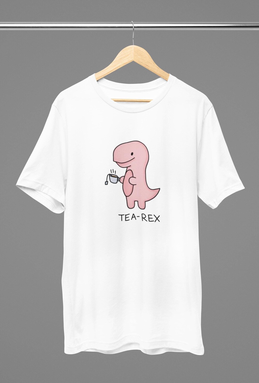 Tea-rex T-shirt: Funny Dinosaur Meme, Organic Cotton Tee - Etsy