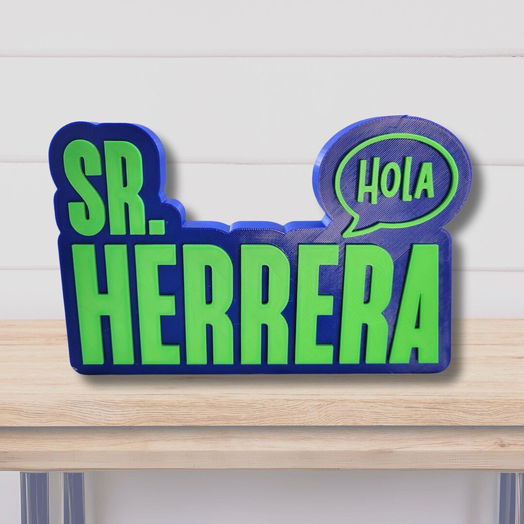 Custom Spanish Teacher Name Plate Desk Plaque – Personalized Home Decor ...