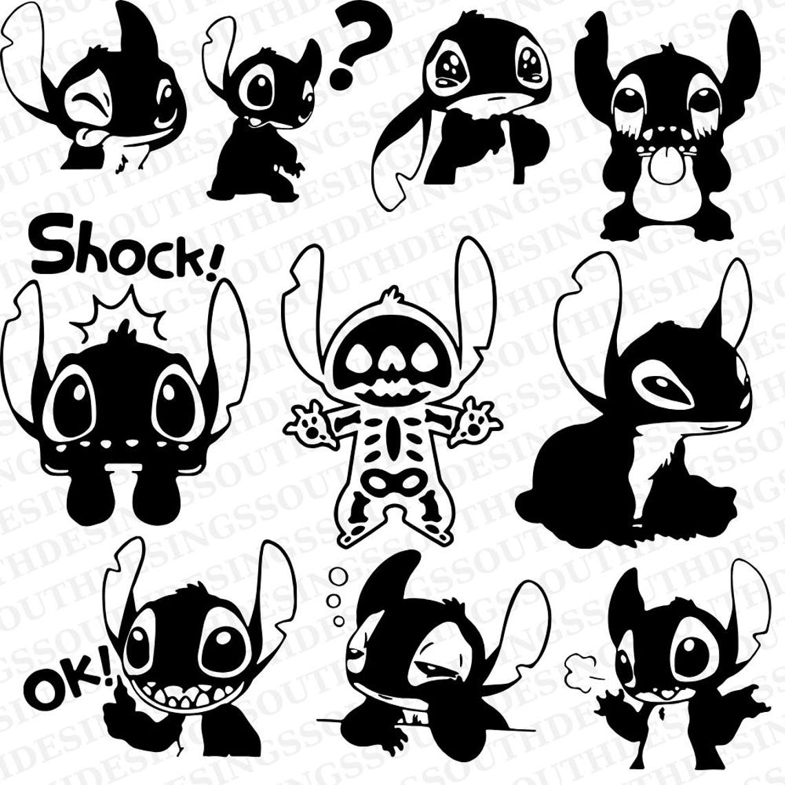 Stitch Svg, Stitch Pdf, Stitch Bundle, Stitch Clipart, Stitch Png, Lilo ...