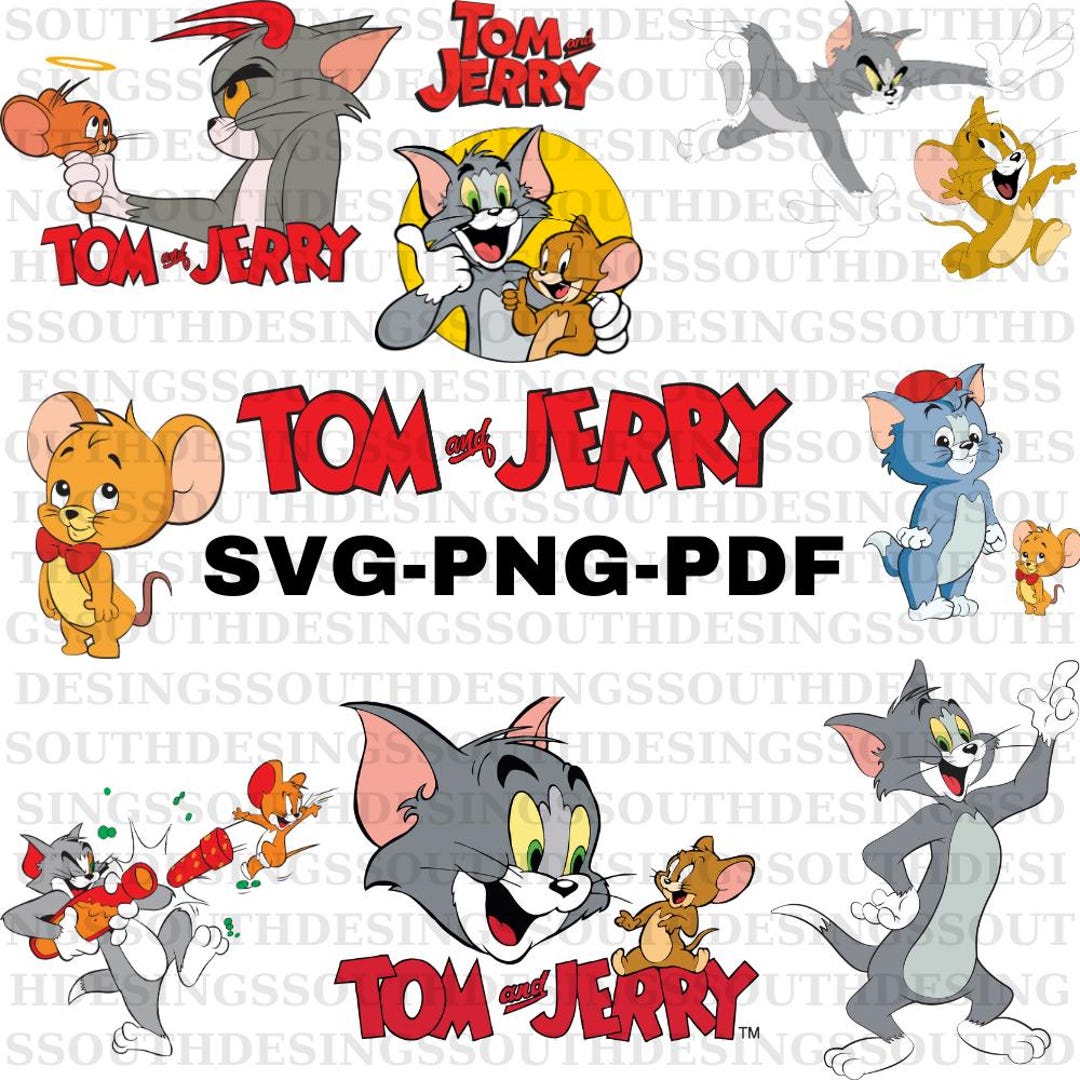 Tom & Jerry Bundle / Digital Download / High-quality / Svg, Png, Dxf ...