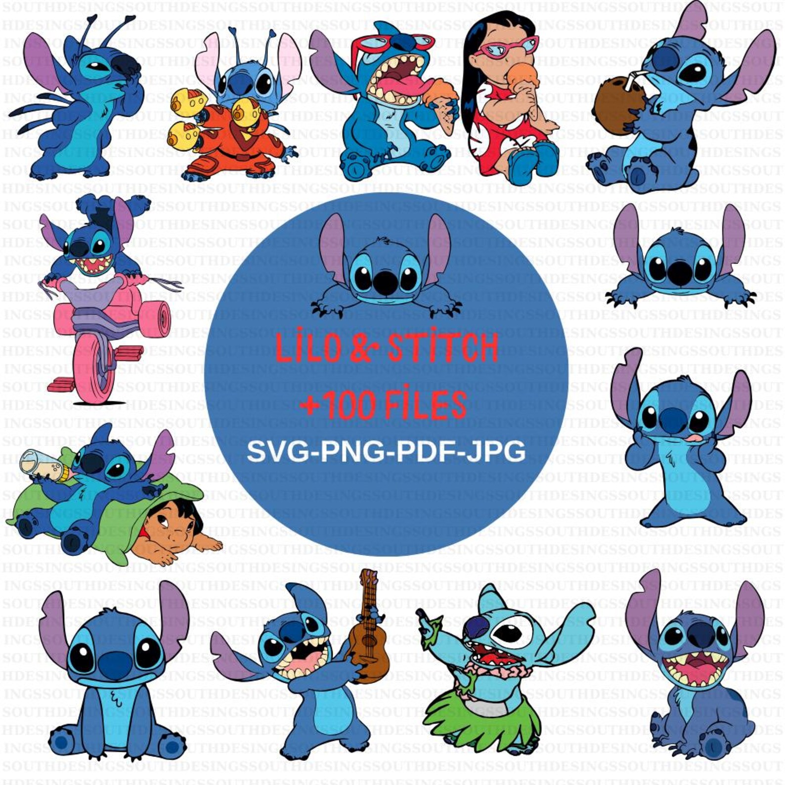 Stitch Svg, Stitch Pdf, Stitch Bundle, Stitch Clipart, Stitch Png, Lilo ...