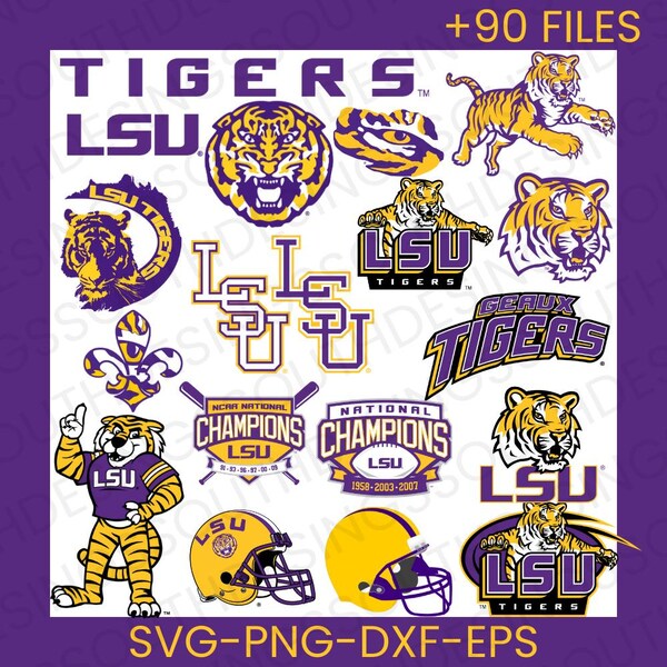Lsu Svg - Etsy
