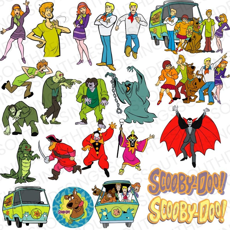 Sc-ooby Doo SVG Bundle, Cartoon PNG, Sublimation, Silhouette, Digital ...