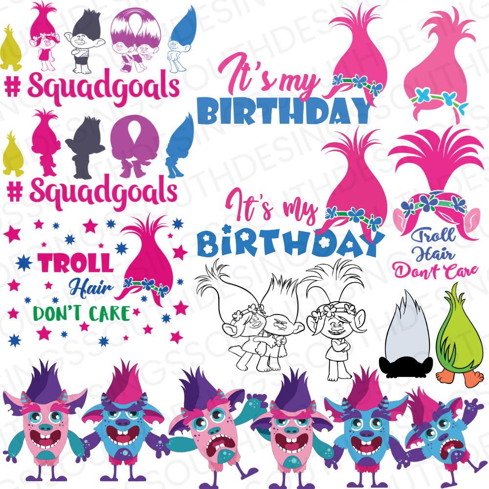 Trolls Svg Bundle, Trolls Svg Cut Files for Cricut / Silhouette, Png ...