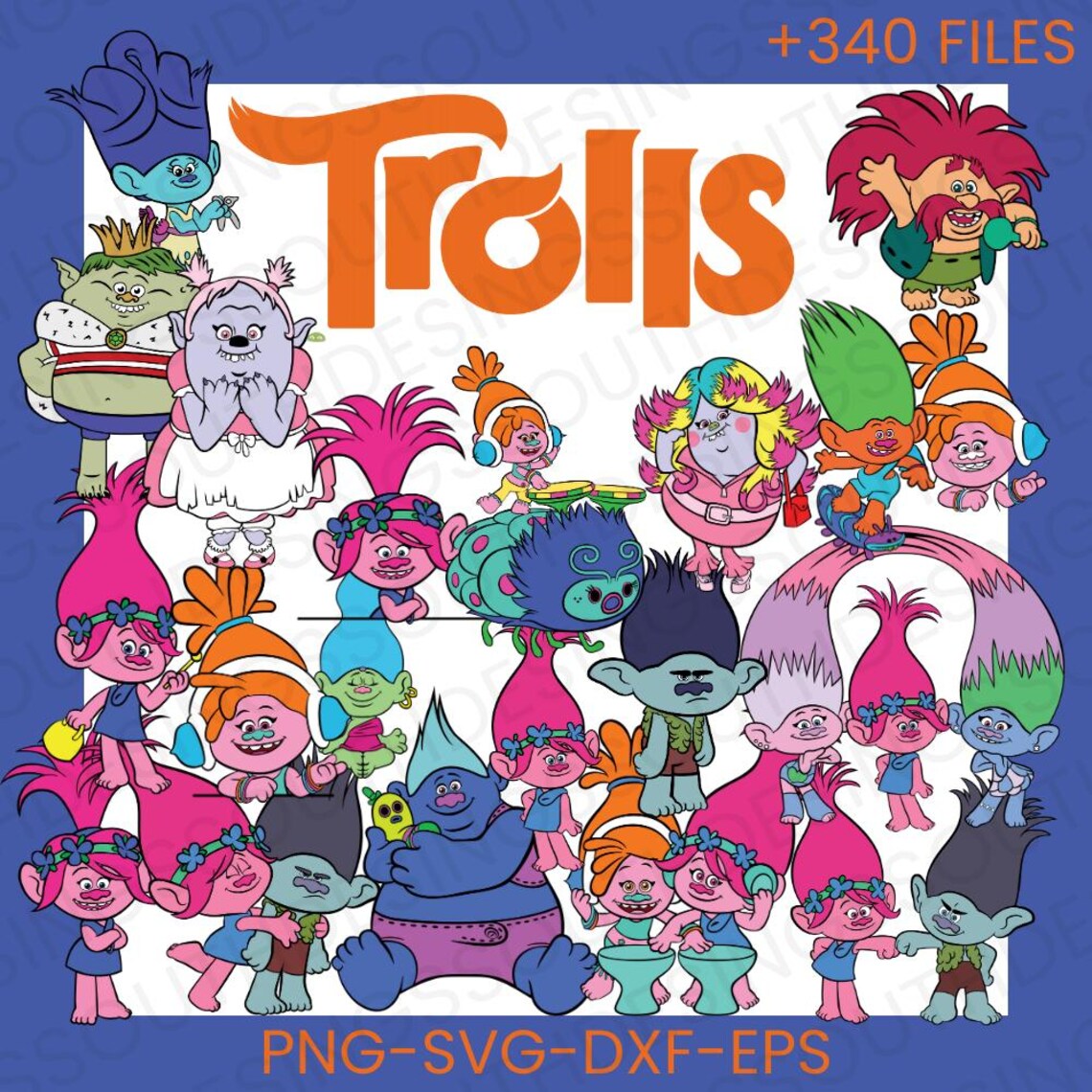 Trolls Svg Bundle, Trolls Svg Cut Files for Cricut / Silhouette, Png ...