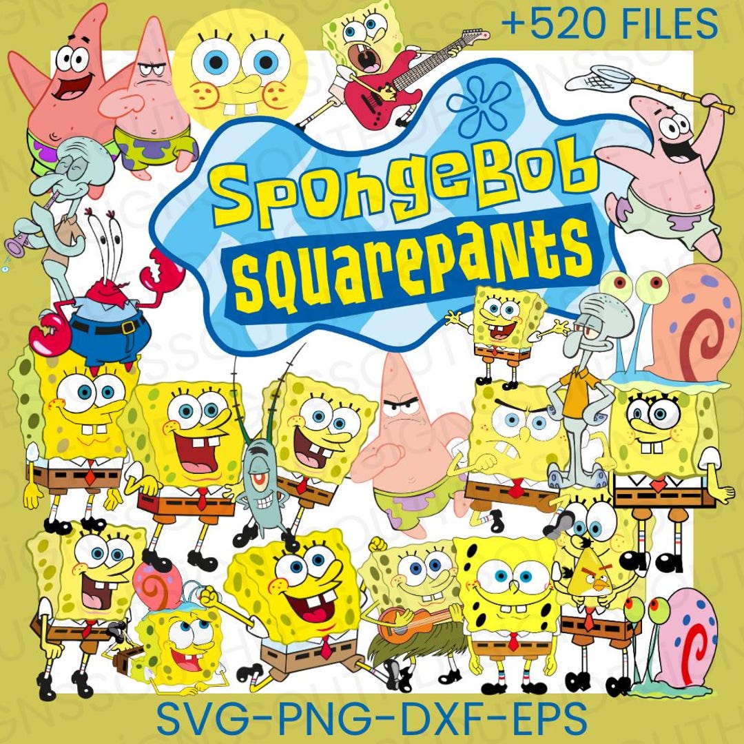 Spongebob Squarepants Svg Bundle, Spongebob Svg Cut Files for Cricut ...