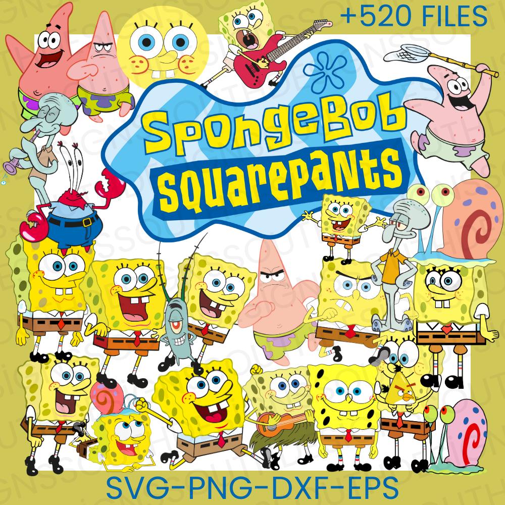 Spongebob Squarepants Svg Bundle, Spongebob Svg Cut Files for Cricut ...