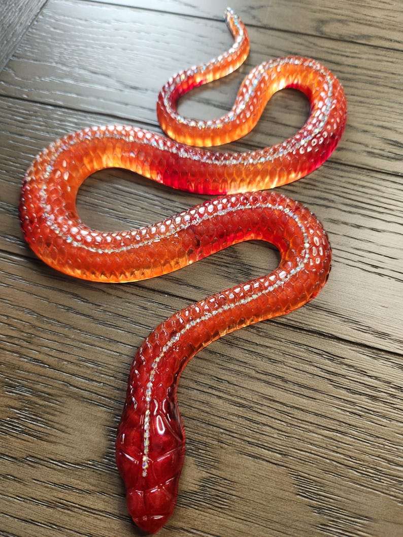 Colorful Resin Snake Figurines: Realistic Serpent Decor, Reptile Gift Set - Etsy