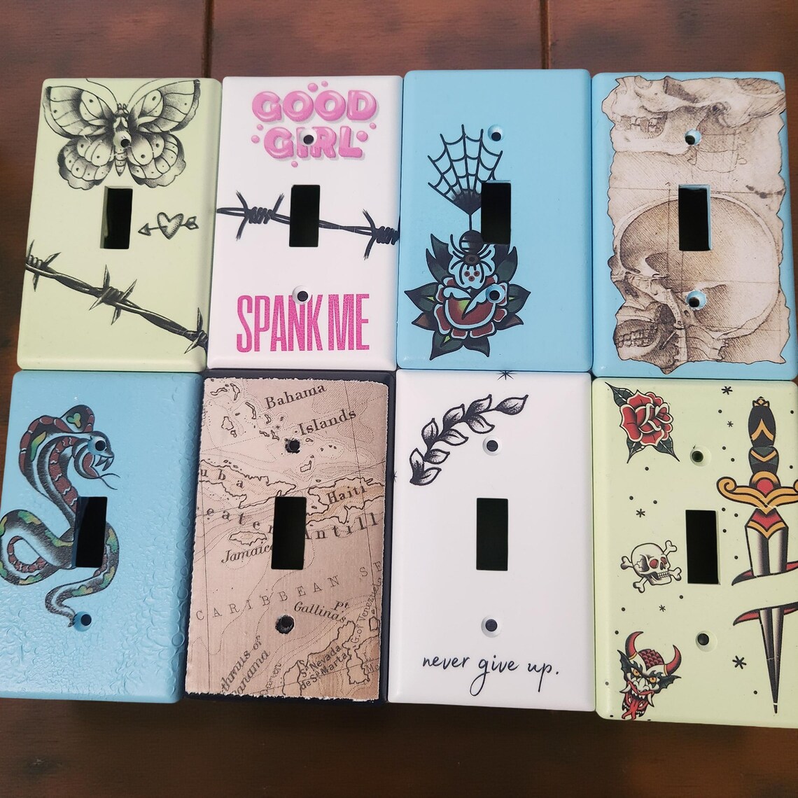 Edgy Light Switch Cover: Gothic, Tattoo, Pirate & Retro Designs - Etsy