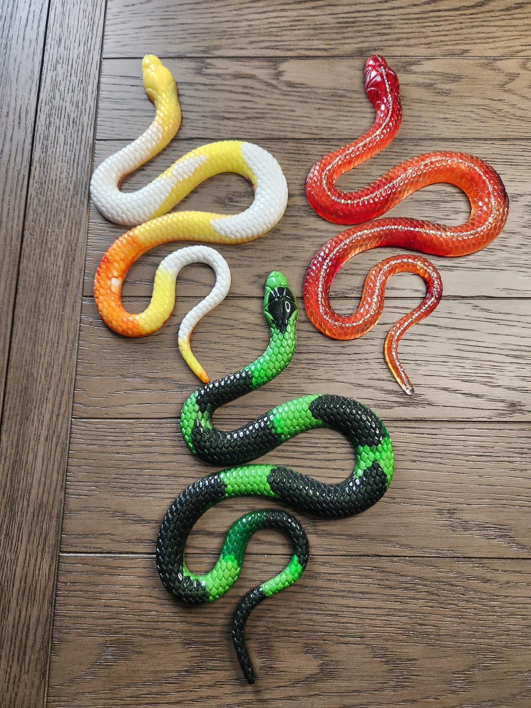 Colorful Resin Snake Figurines: Realistic Serpent Decor, Reptile Gift Set - Etsy