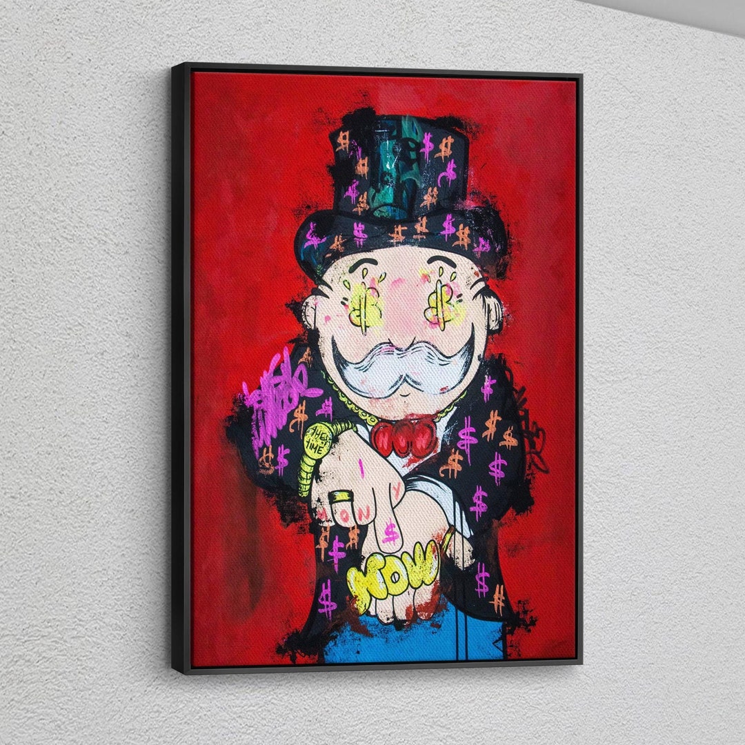 Monopoly Man Fashion Unique Modern Painting,monopoly Man Canvas ...