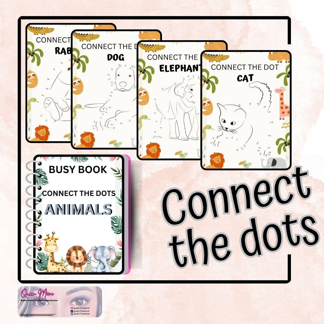 Busy Book Animals Connect the Dots - Etsy