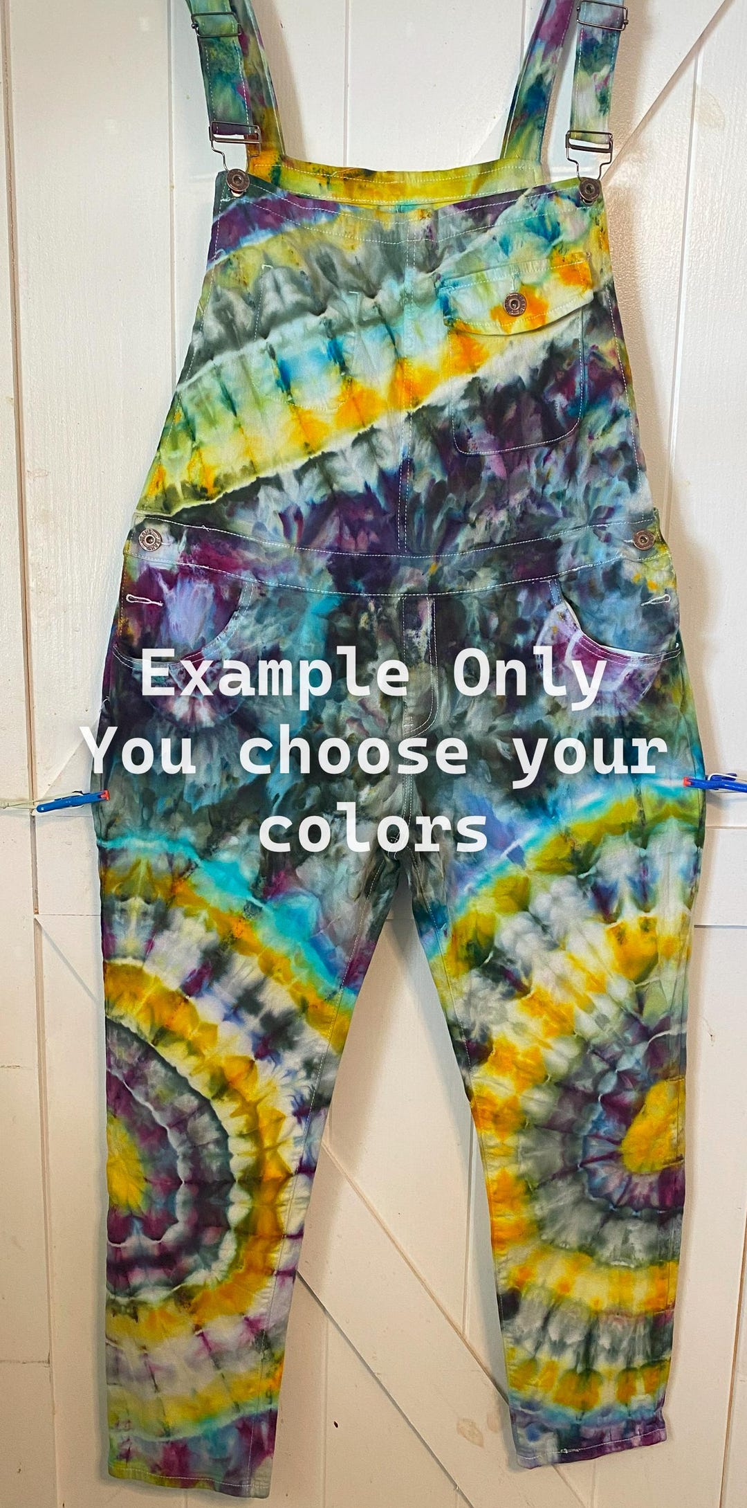 Tie Dye Overalls, Custom, Festival, Tie Dye, Ice Dye, Bibs, Made to ...