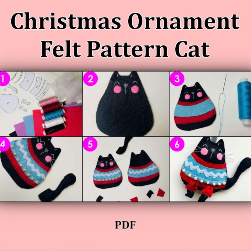 Felt Cat Pattern - Etsy